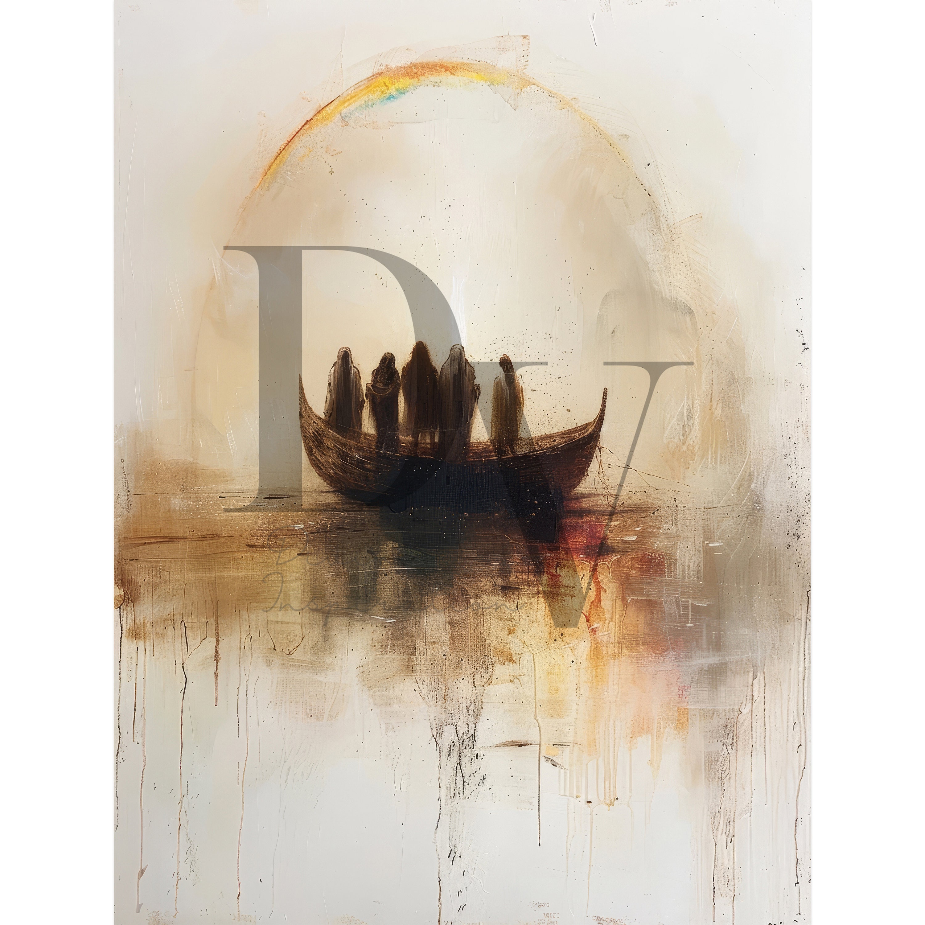 Jesus on Boat, Bible Art, Christian Art, Digital Download, Printable ...