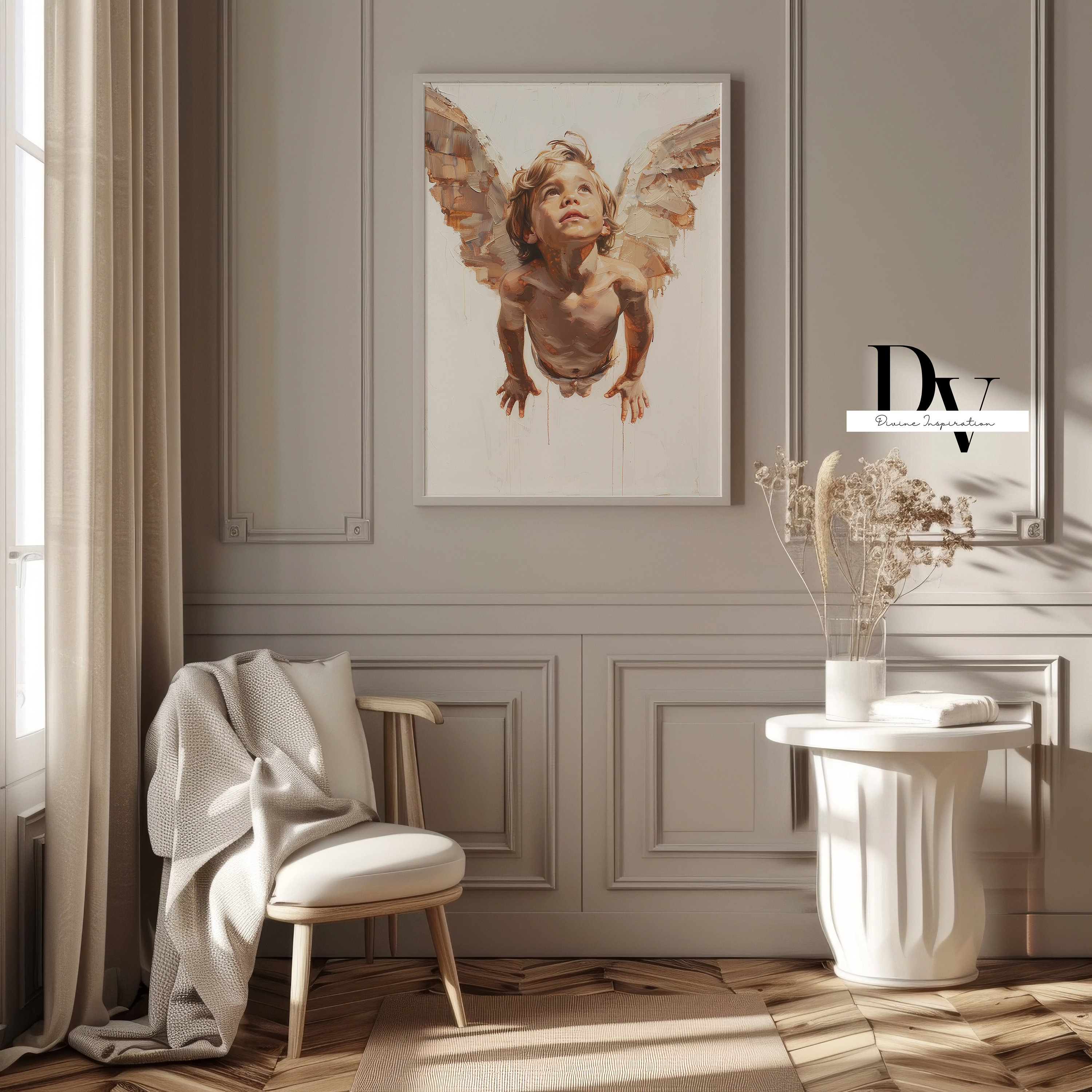 Boy Angel, Bible Art, Christian Art, Digital Download, Printable ...