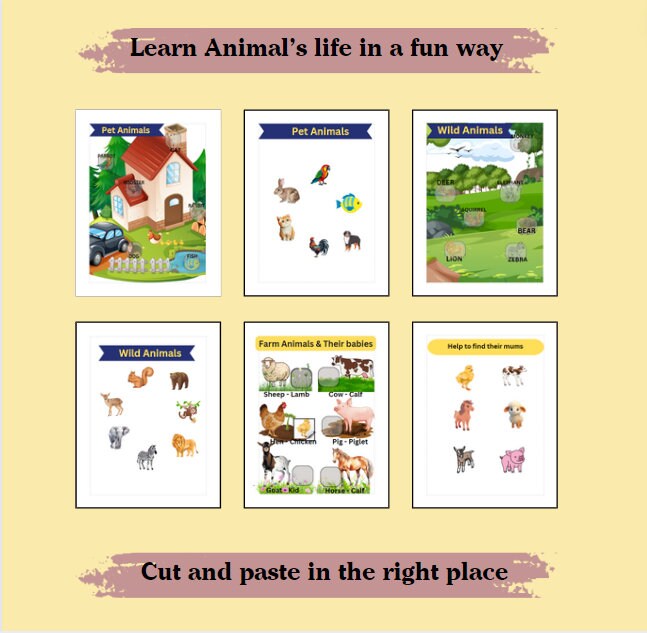 Animal Habitats Matching for Kids Learning, Preschool Activity, Animal ...