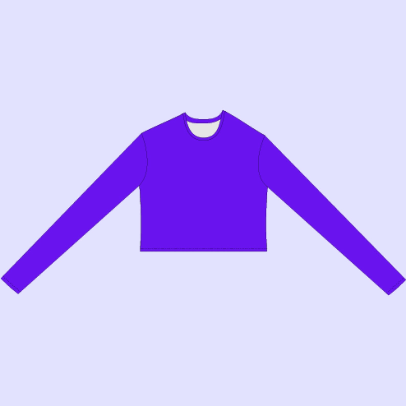 Fitted Crop Top Sewing Pattern | Long Sleeve, Sizes S-XL (PDF Pattern ...