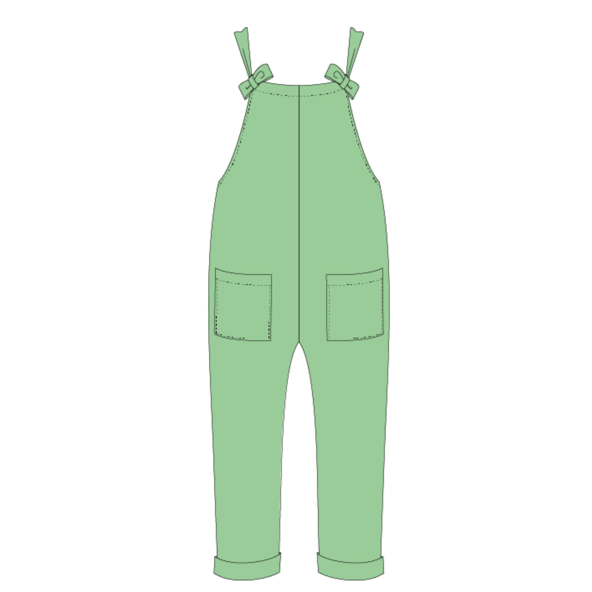 Meadow Overalls Sewing Pattern: Women's Dungaree Jumpsuit (instant Download) - Etsy