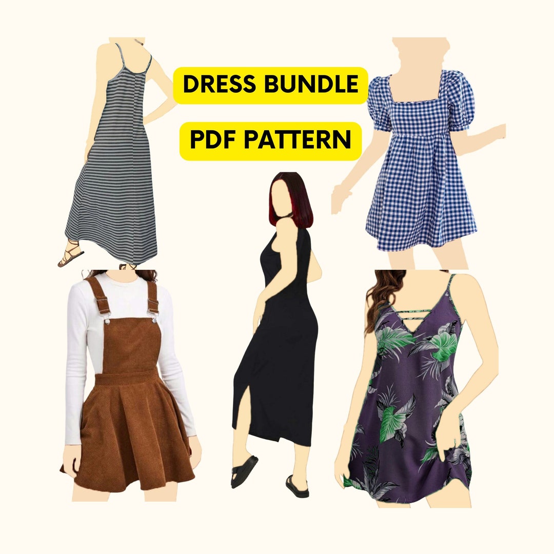 Women's Night Dress Sewing Pattern | Strappy Dress Pattern | Formal ...