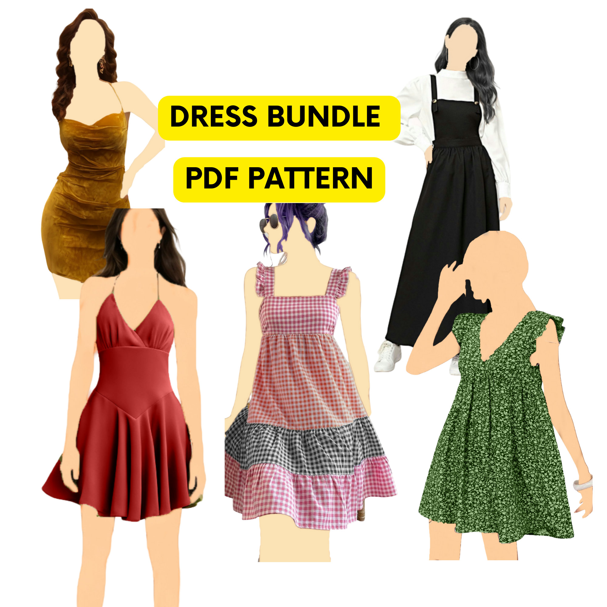 Babydoll Smock Dress Sewing Pattern | Fairy Dress Pattern | Party Dress ...