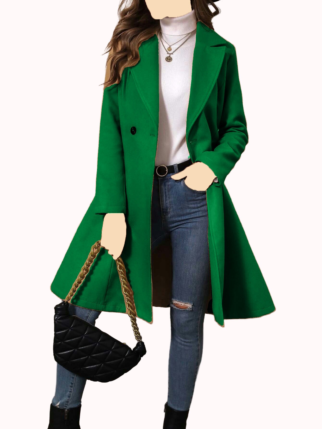 Long Winter Coat Sewing Pattern XS-XXXL Coat Sewing PDF Pattern Women's ...