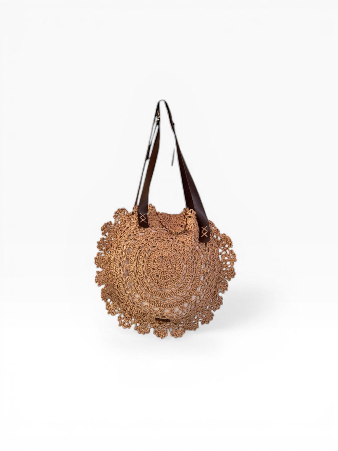 Raffia Crochet Sunflower Beach Bag: Handmade Wicker Tote - Etsy