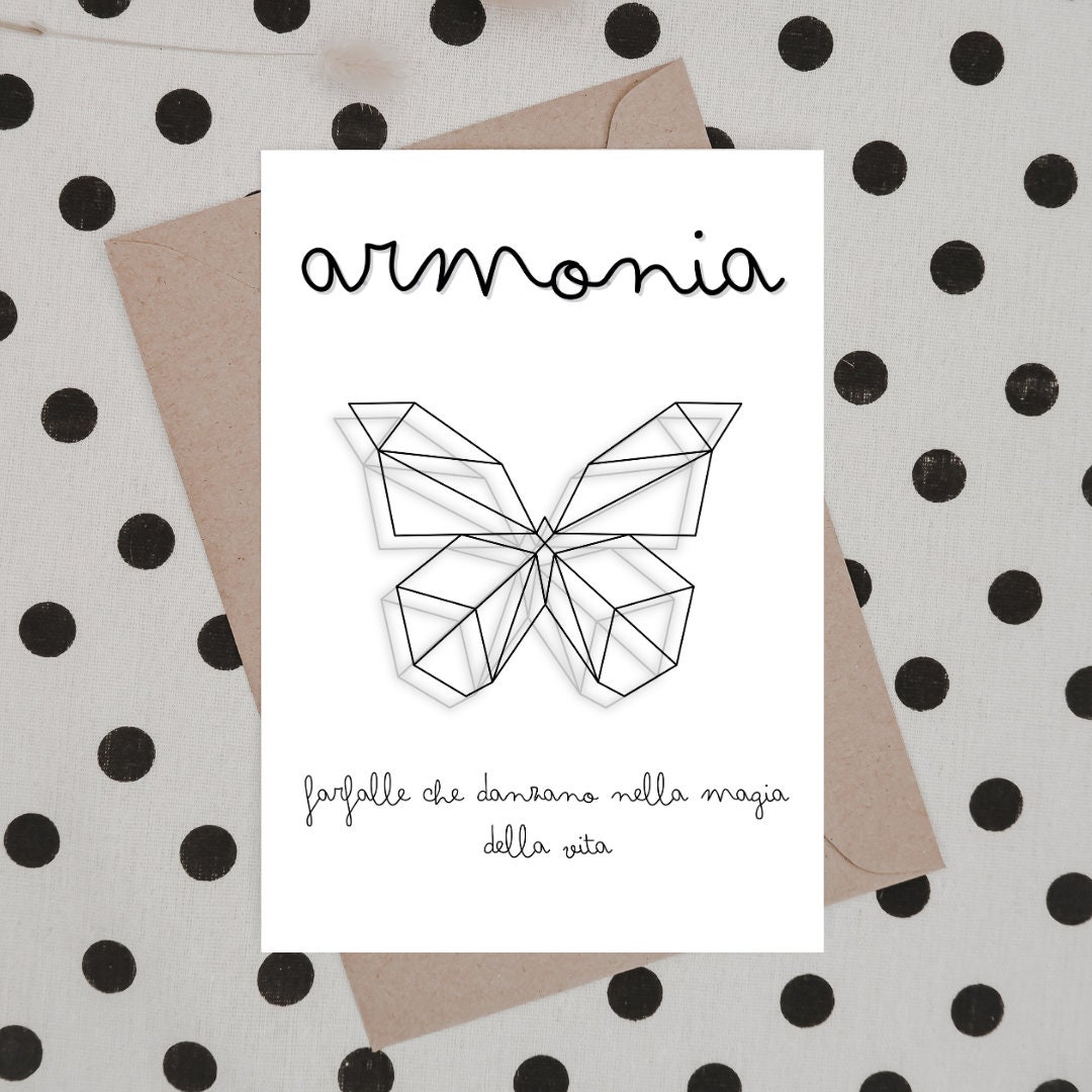 Origami Butterfly Digital Poster – Motivational Quote “harmony ...