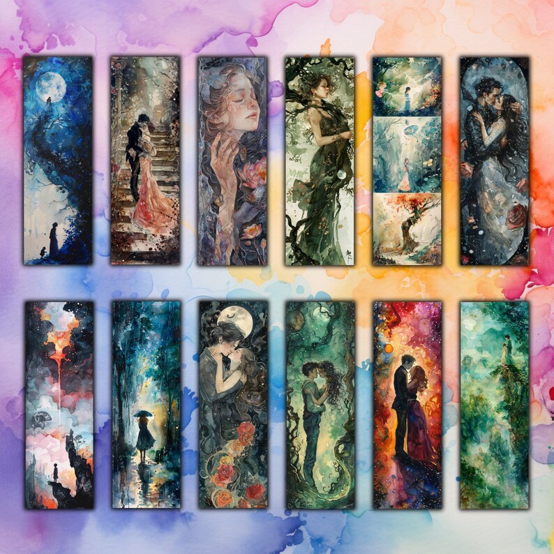 50 ROMANTIC Printable Bookmarks/ Digital Bookmark/love Bookmarks ...