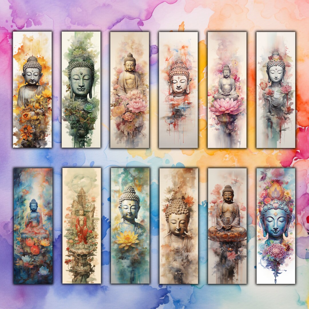 50 BUDDHA Printable Bookmarks/digital Bookmark/buddha Bookmarks ...