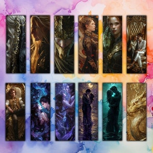 50 FANTASY LOVE Printable Bookmarks/ Digital Bookmark/ Design Bookmarks ...