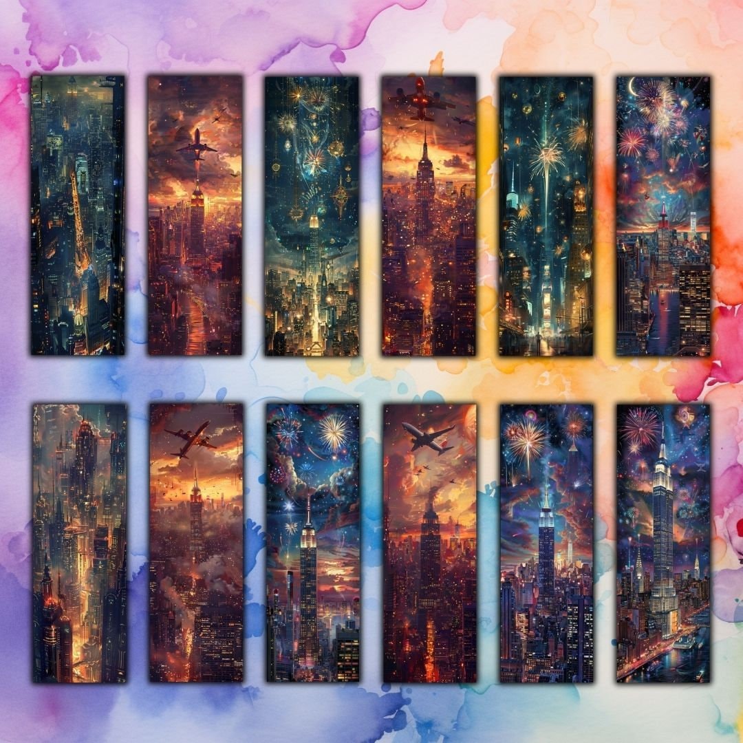 50 NEW YORK BOOKMARKS Printable Bookmarks/ Digital Bookmark/ Design ...