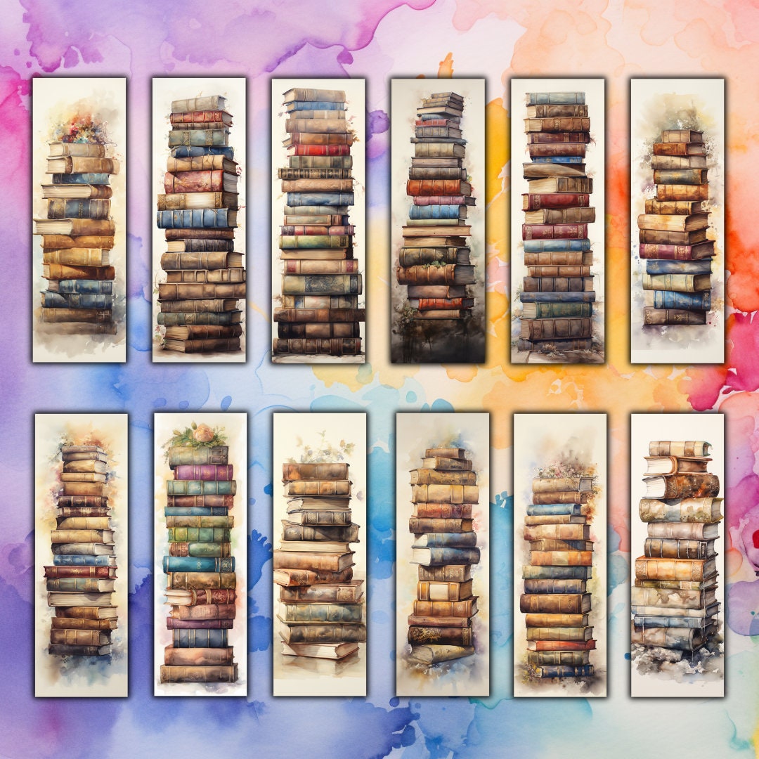 50 BOOK Printable Bookmarks/ Digital Bookmark/ Design Bookmarks ...