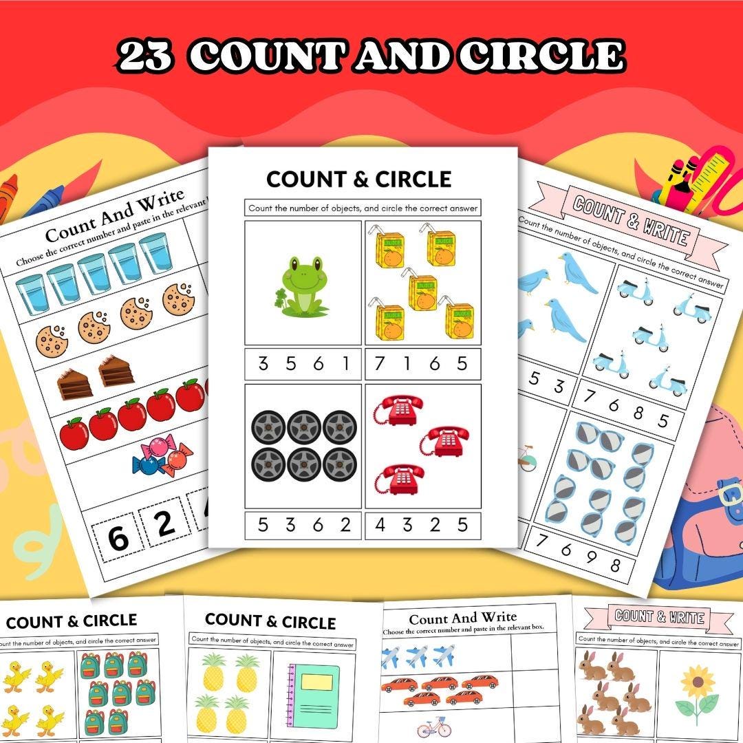 23 Count and Write Worksheets | Fun Number Tracing & Counting ...