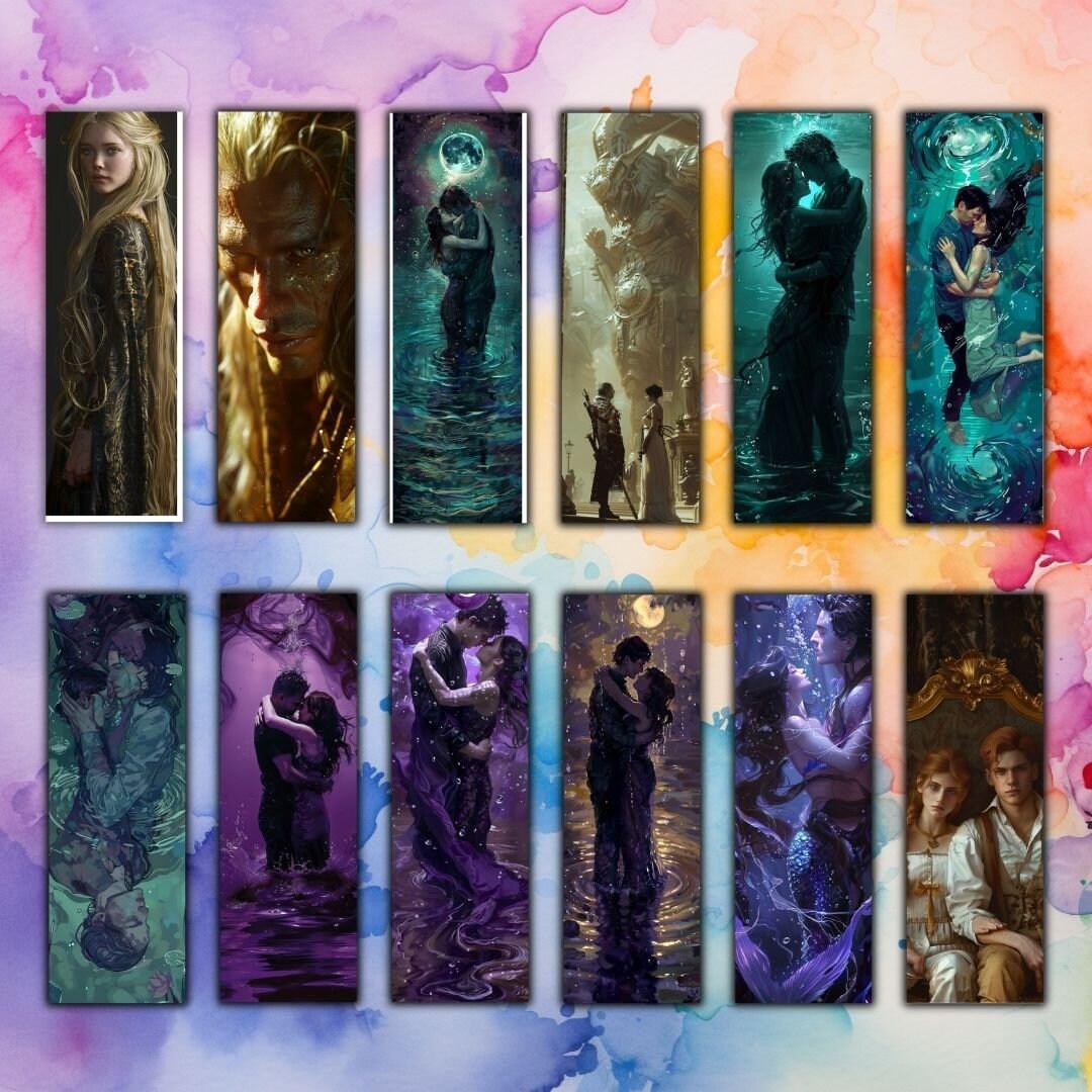 50 FANTASY LOVE Printable Bookmarks/ Digital Bookmark/ Design Bookmarks ...