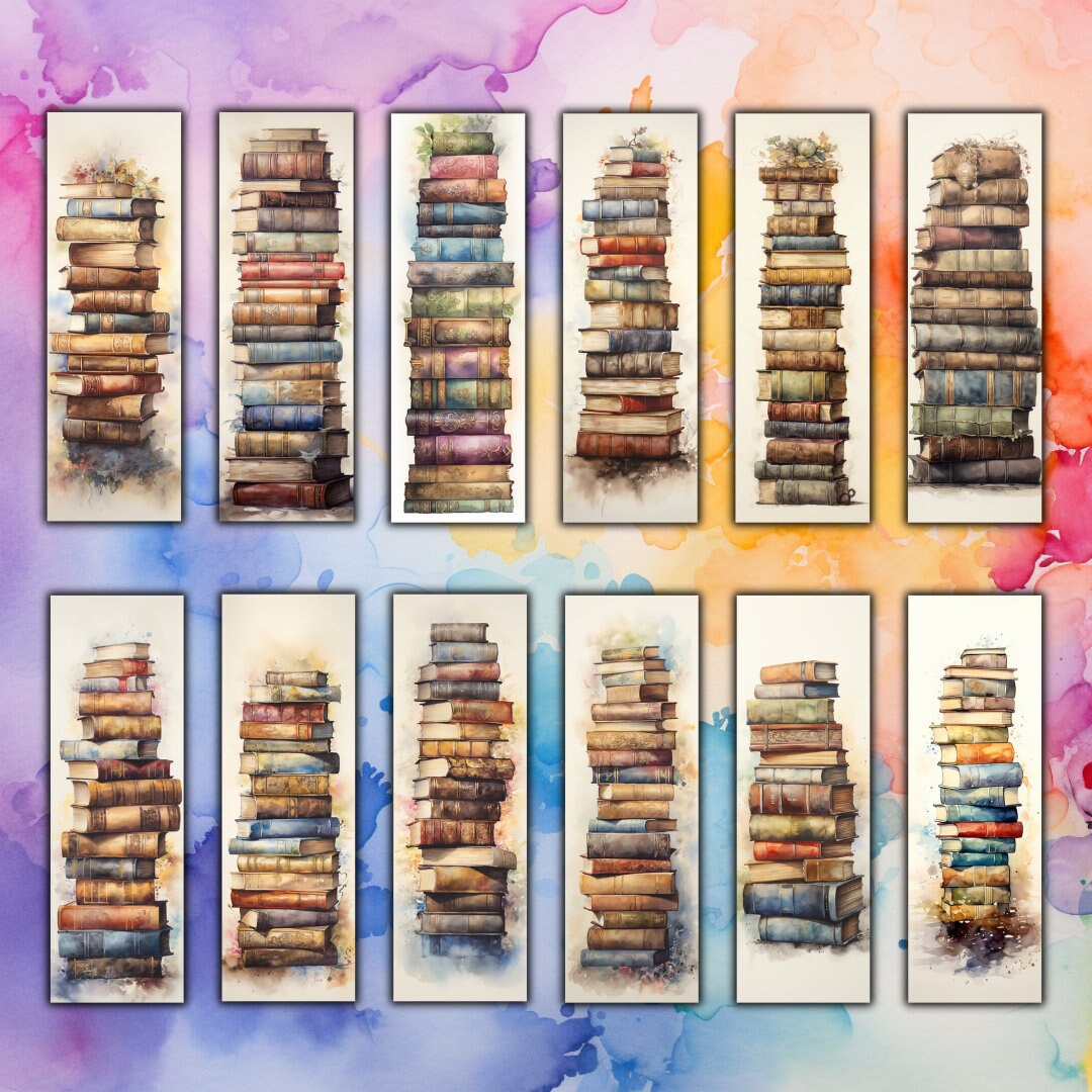 50 BOOK Printable Bookmarks/ Digital Bookmark/ Design Bookmarks ...
