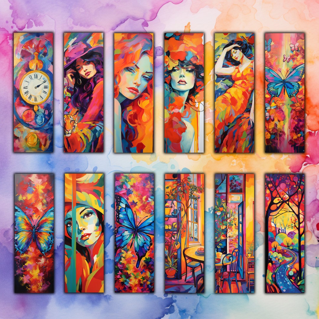 50 FAUVISM Printable Bookmarks/ Digital Bookmark/design Bookmarks ...