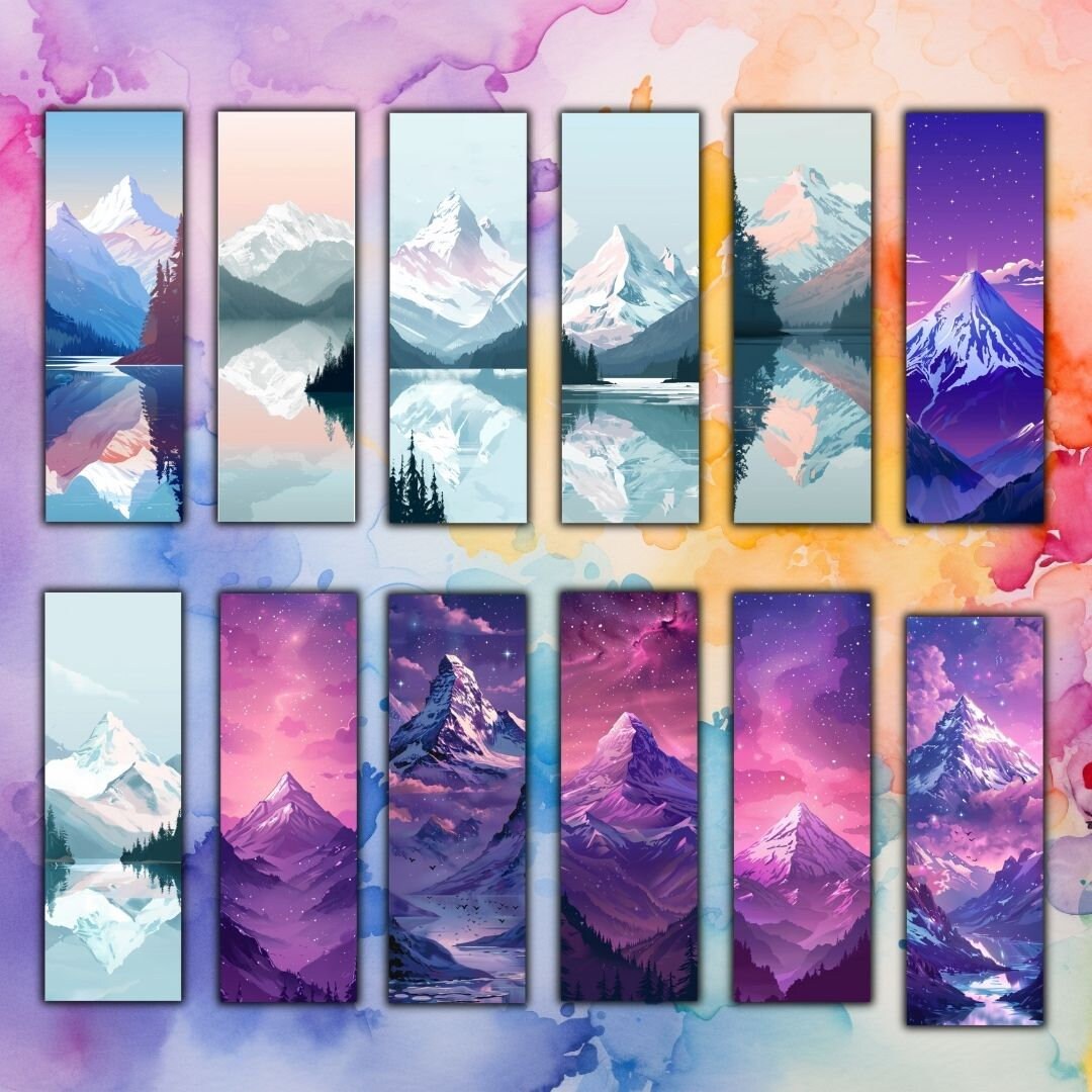 50 SUNSET ON TOP Printable Bookmarks/digital Bookmark/landscape ...