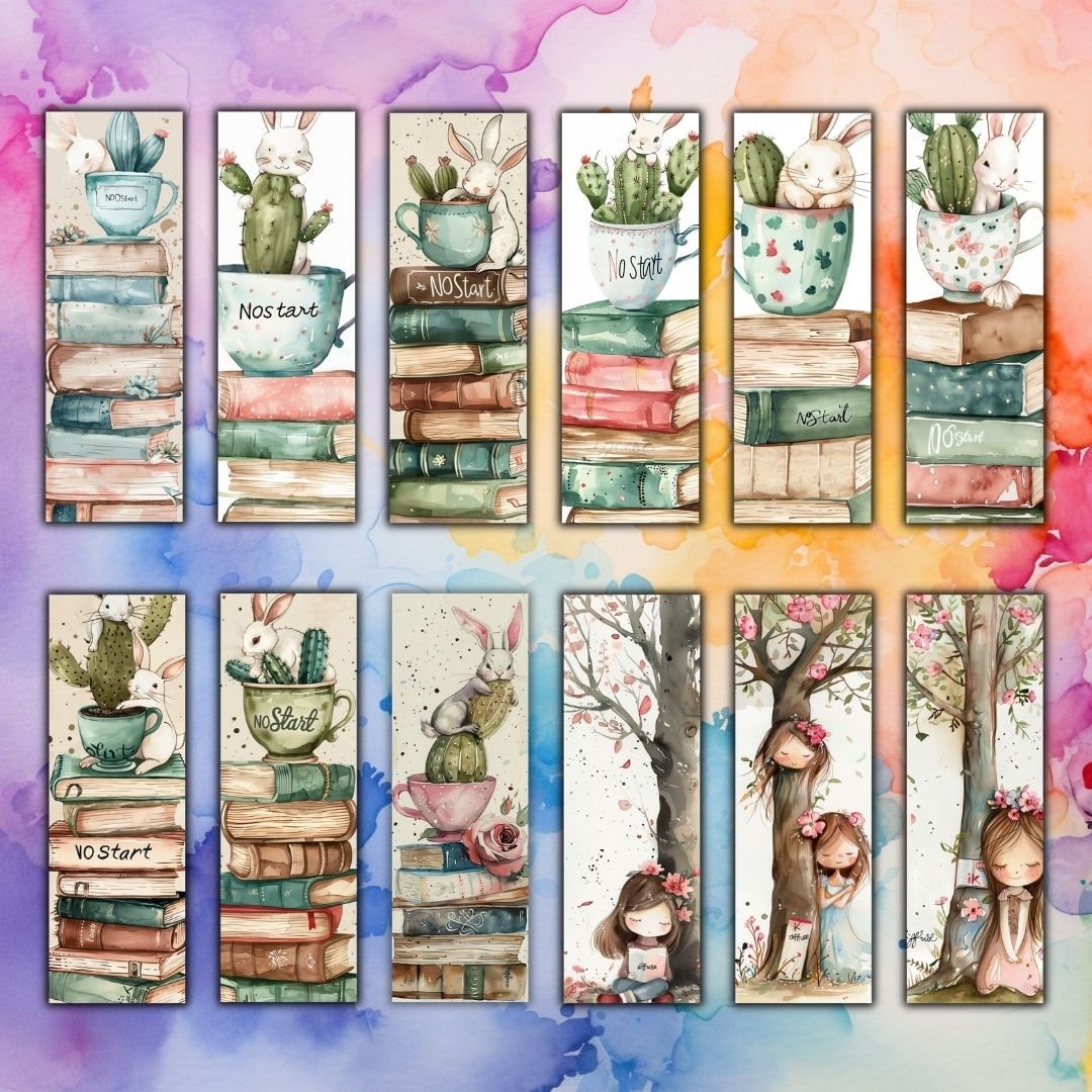 50 HELLO SCHOOL Printable Bookmarks/ Digital Bookmark/ Design Bookmarks ...