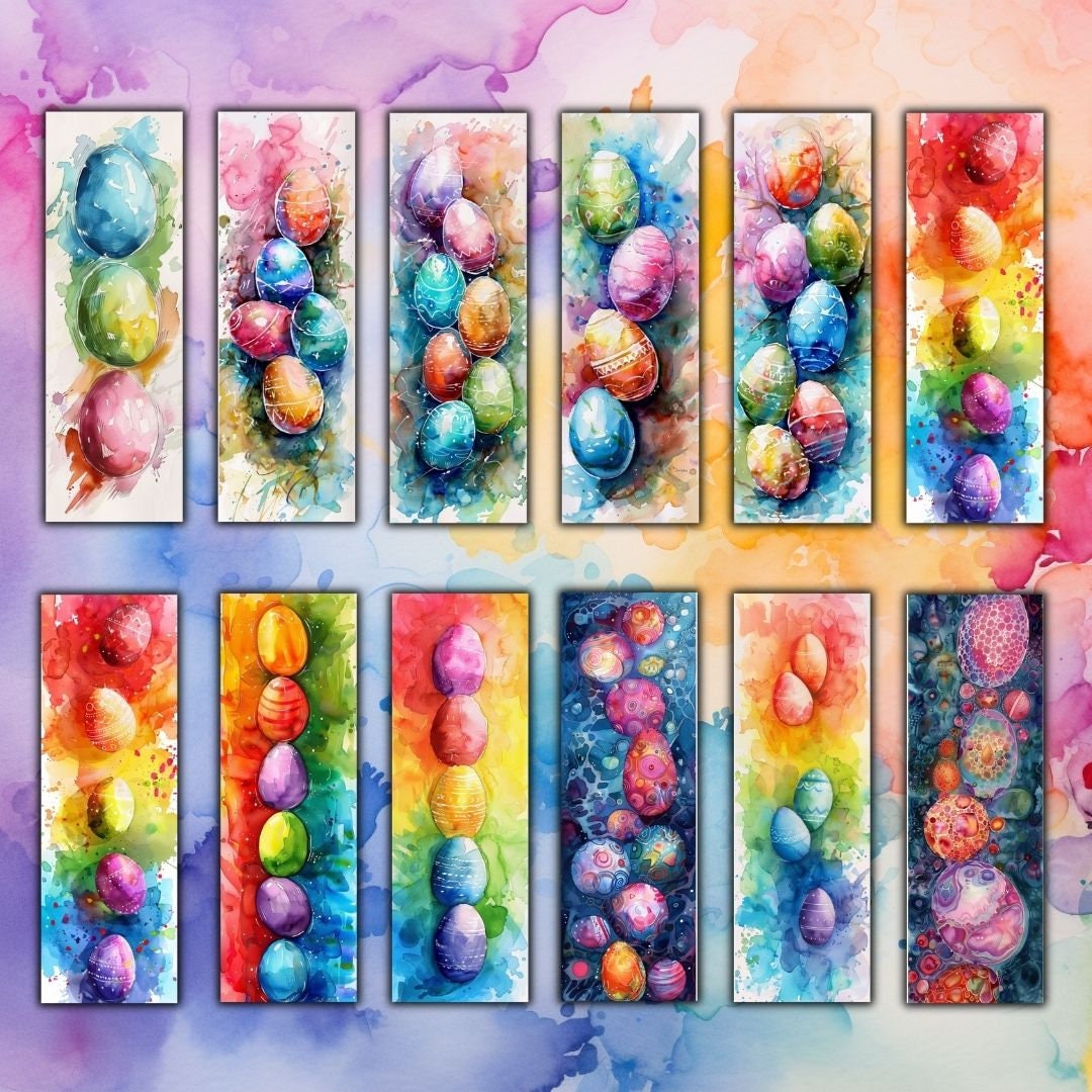 50 EASTERN EGG Printable Bookmarks/ Eastern Bookmarks/design Bookmarks ...