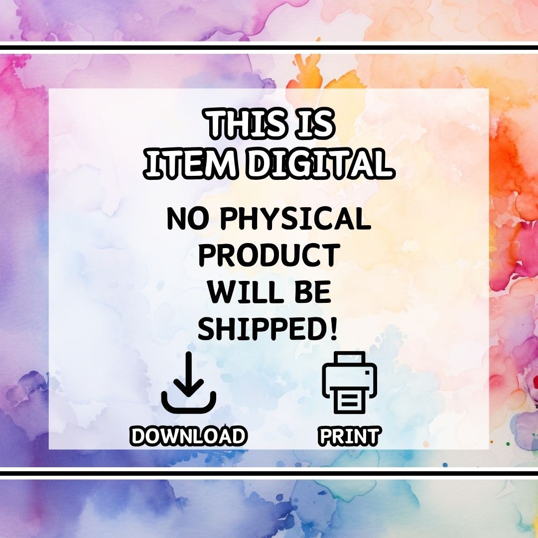 50 WATERCOLOR POSITIVE Printable Bookmarks/ Digital Bookmark /positive ...