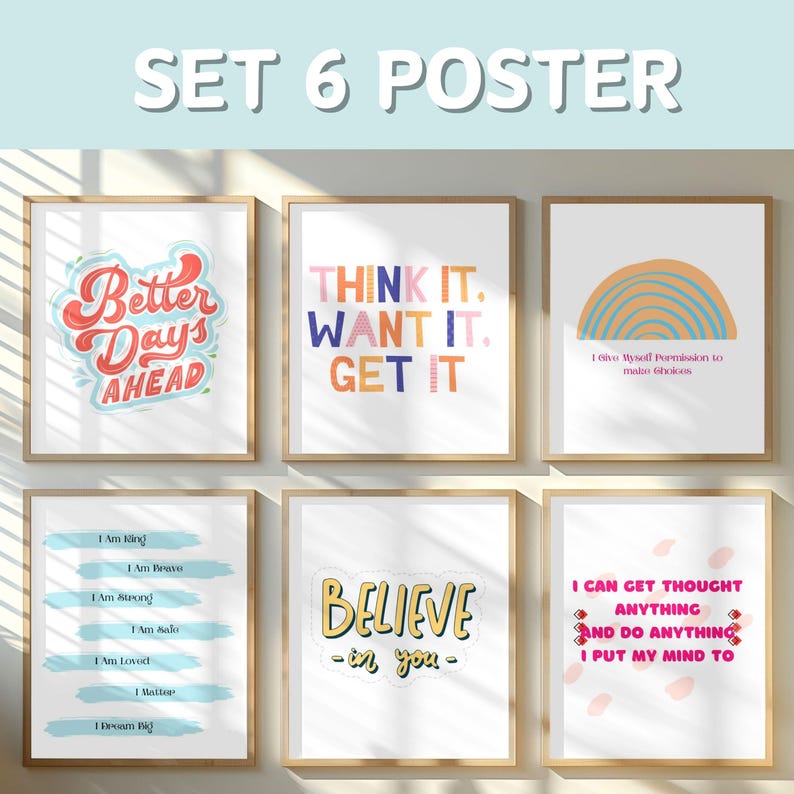 Feelings Poster Mindset , Classroom Decor Bundle ,you Can Do Hard ...