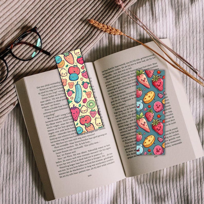 50 KAWAII Printable Bookmarks/ Digital Bookmark/design Bookmarks/kawaii ...