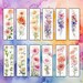 50 FLAWERS WATERCOLOR Printable Bookmarks/digital Bookmark/design ...