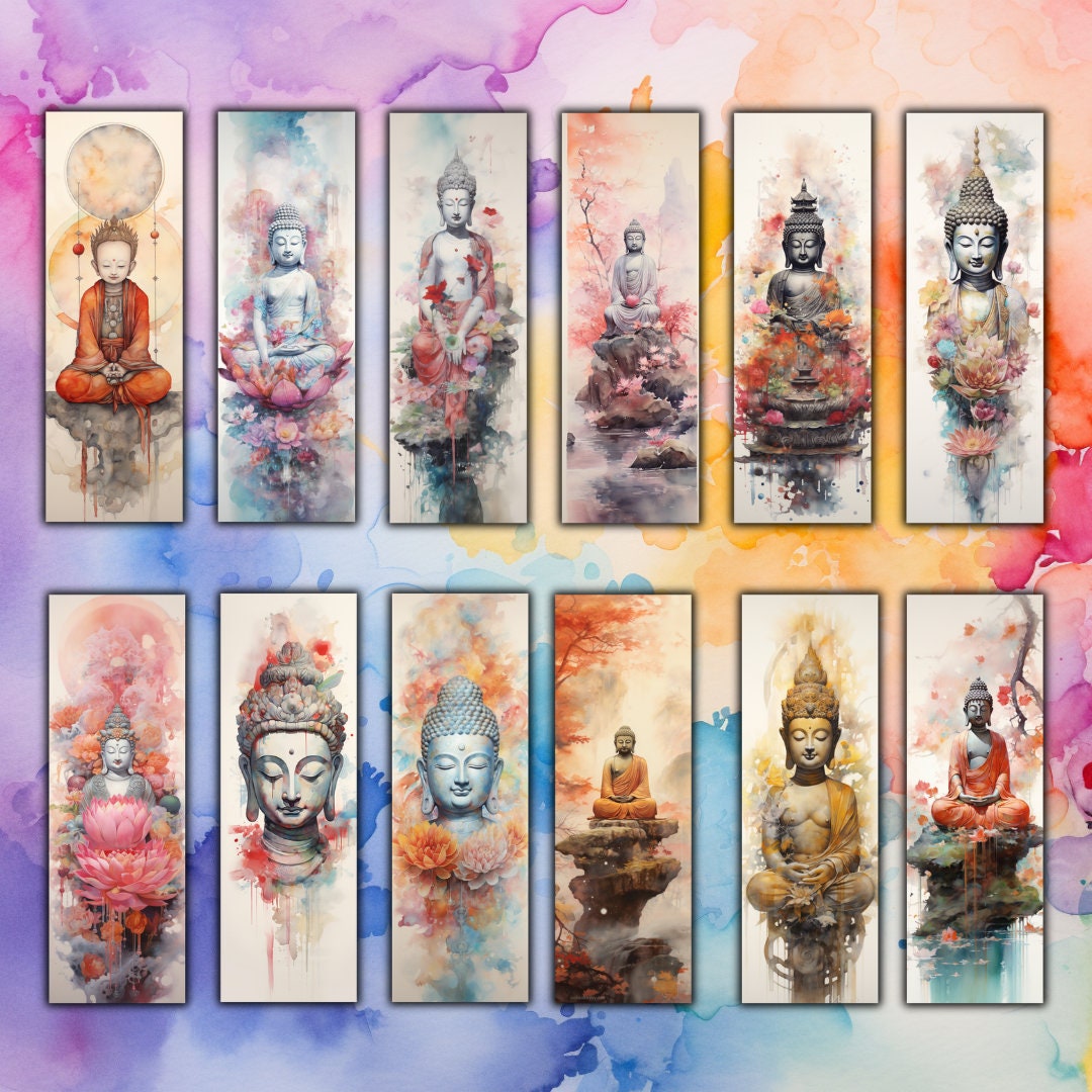50 BUDDHA Printable Bookmarks/digital Bookmark/buddha Bookmarks ...
