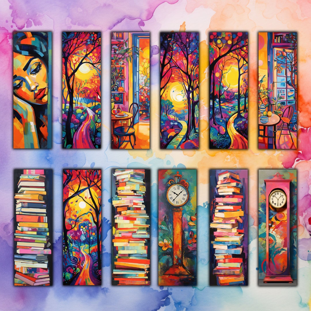 50 FAUVISM Printable Bookmarks/ Digital Bookmark/design Bookmarks ...