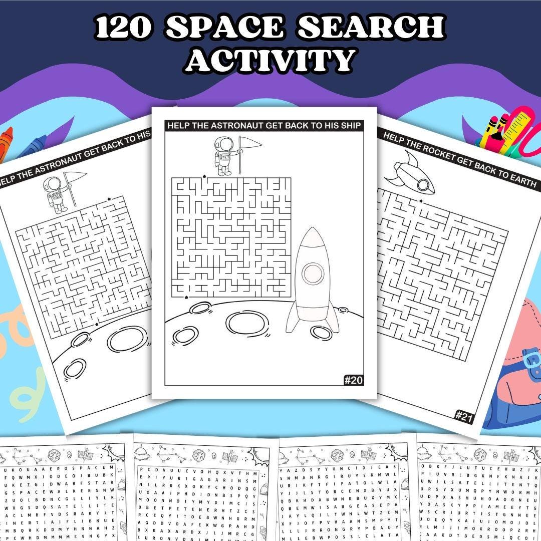 Space Crossword Puzzle for Kids Solar System Crossword Activities ...