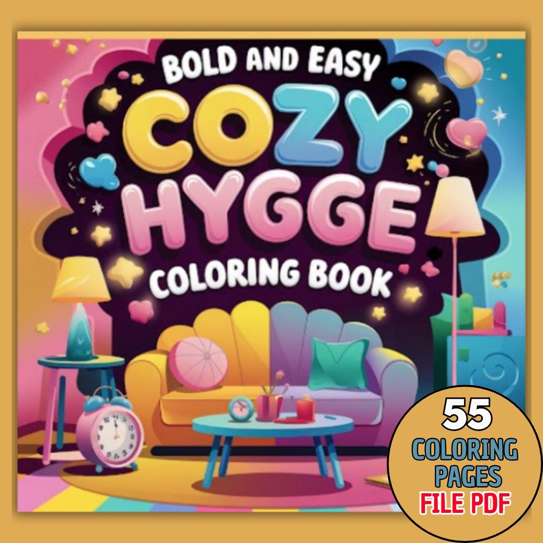 COZY HIGGE Coloring Book/ Cozy Girl Coloring Book/ Bold and Easy ...