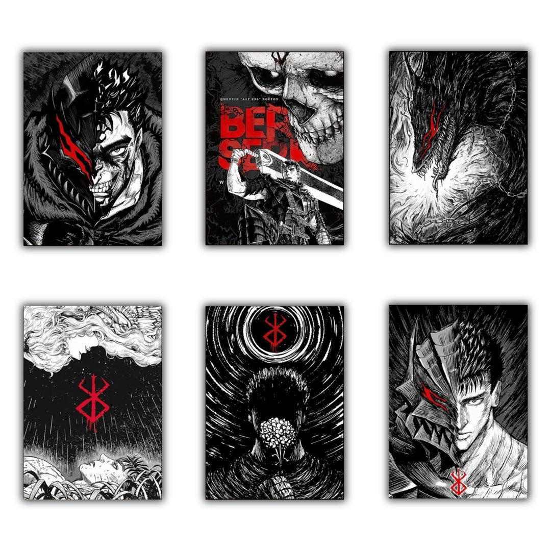 Berserk Poster Prints Berserk Anime Posters Berserk Merch Classic Retro ...