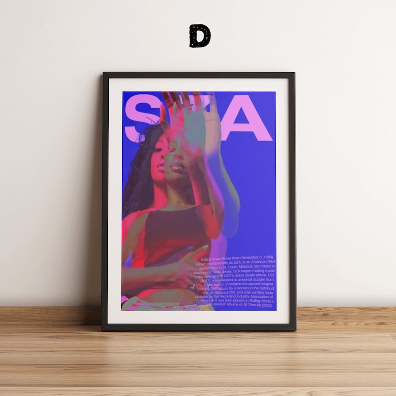 Sza Poster Prints Sza Posters Sza Merch Sza Ctrl Sza Sos Classic Retro ...