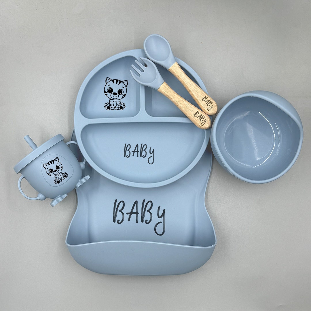 Feeding Set With Name,cartoon Weaning Set for Toddler Baby Kids ...