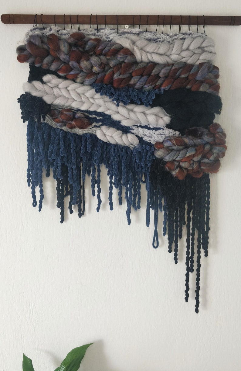 Handwoven Wall Hanging | Fiberart Yarn Textile | Weaving | Wall Hanging ...