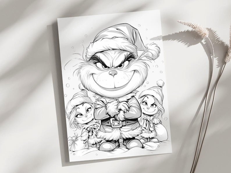 Grinch Coloring Book, How the Grinch Stole Christmas Pages, Holiday ...