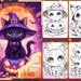 Spooky Halloween Dessert Coloring Pages, Creepy Treats, Cute Cupcakes ...