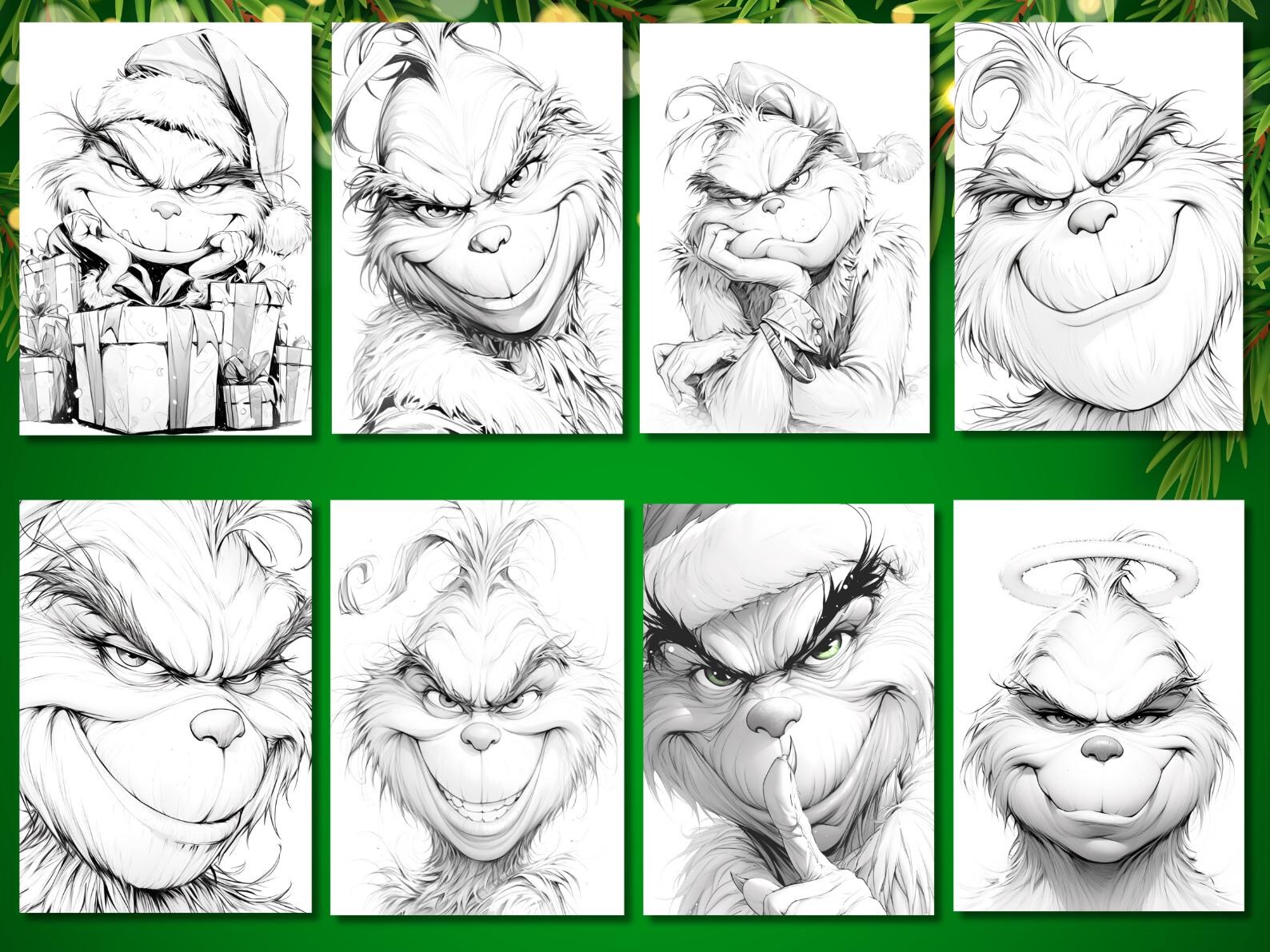 Grinch Coloring Book, How the Grinch Stole Christmas Pages, Holiday ...