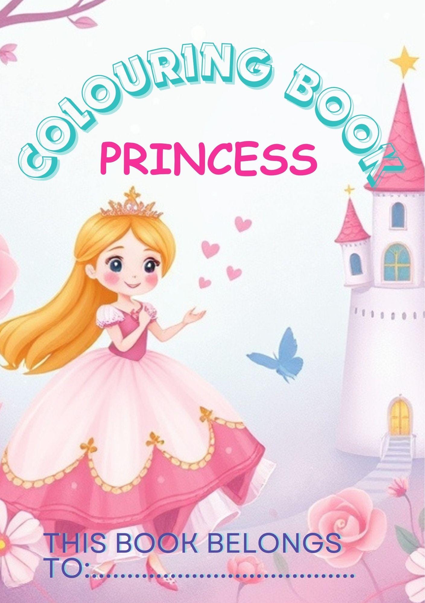 PRINCESS COLORING BOOK - Etsy