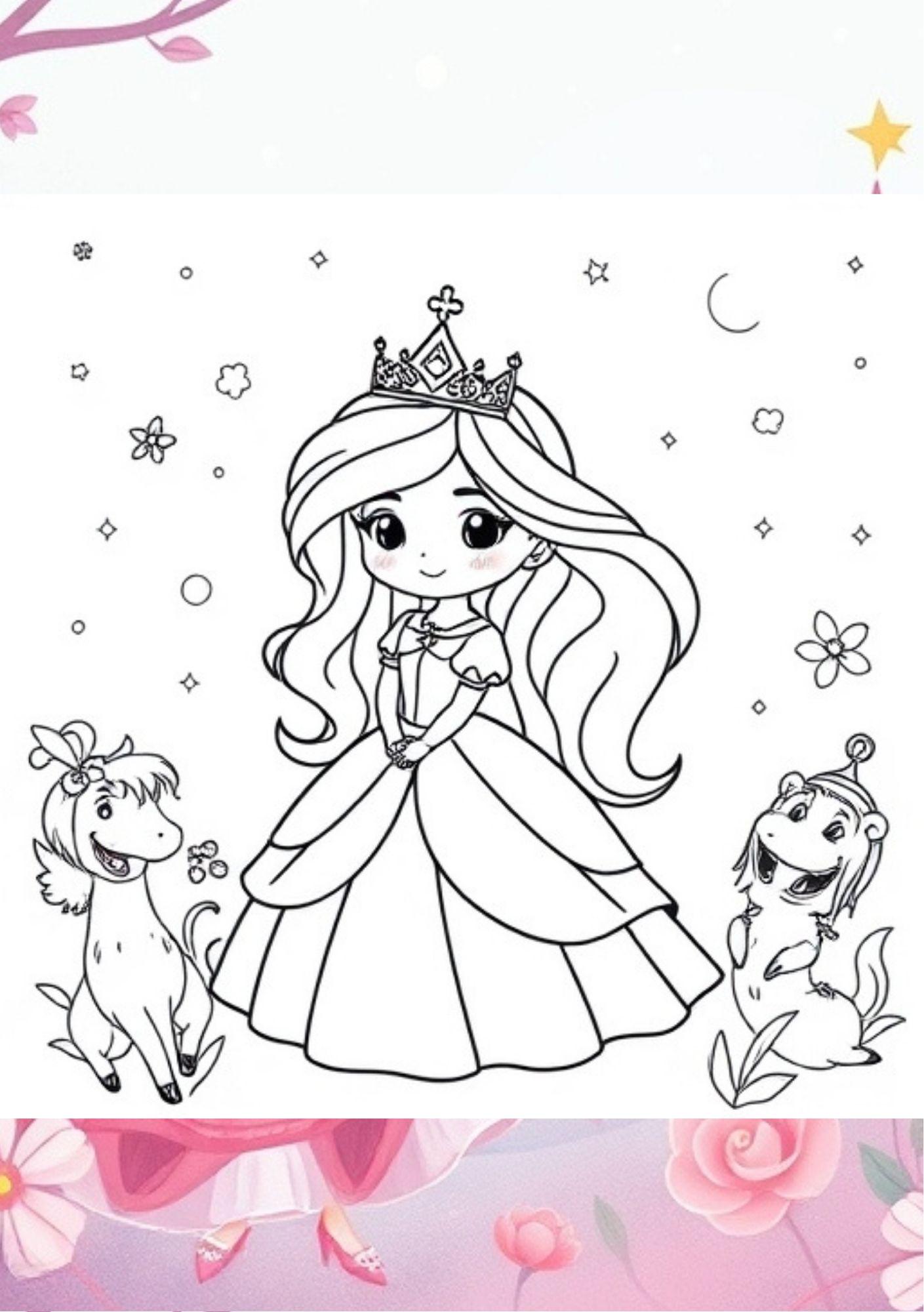 PRINCESS COLORING BOOK - Etsy
