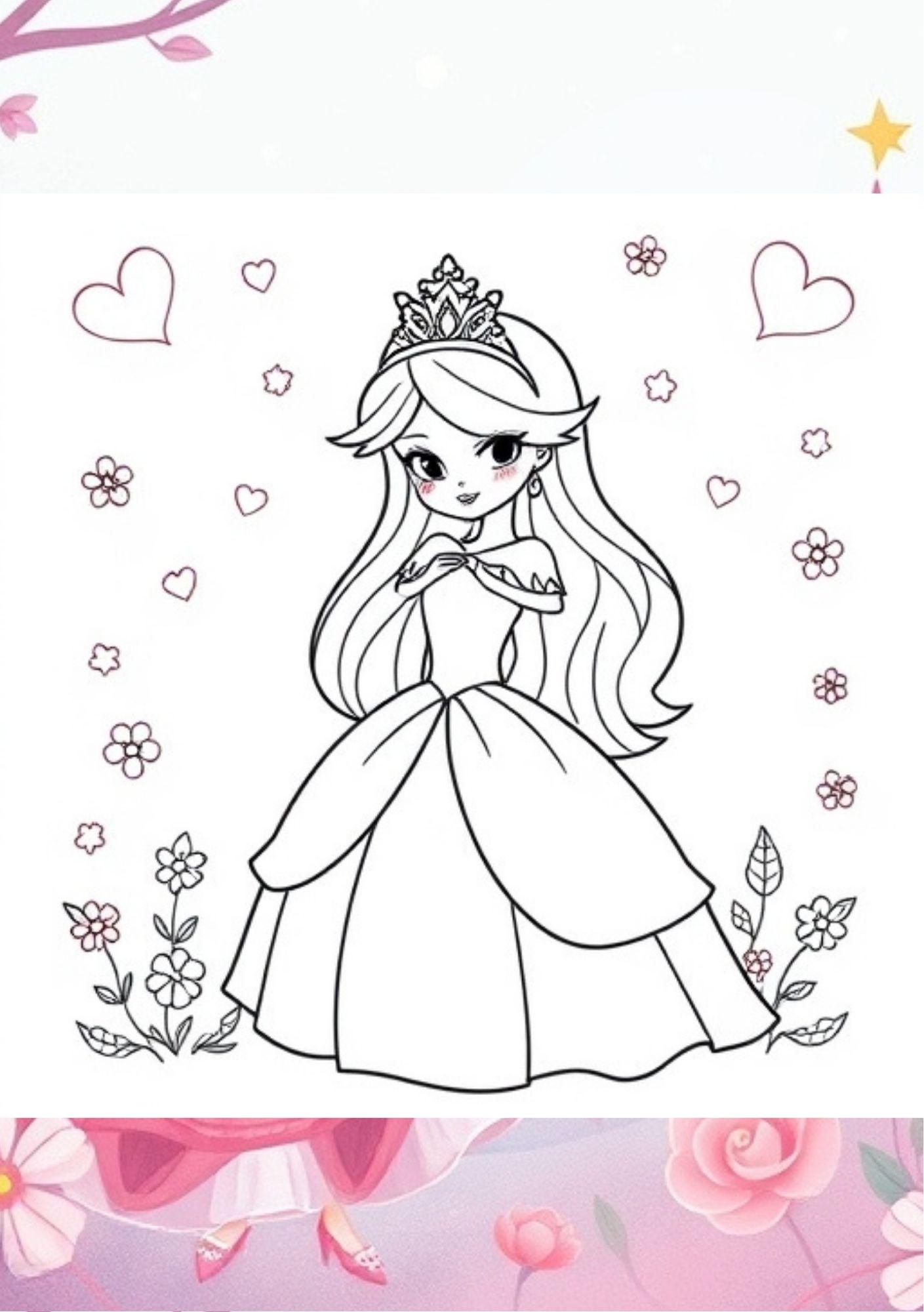 PRINCESS COLORING BOOK - Etsy