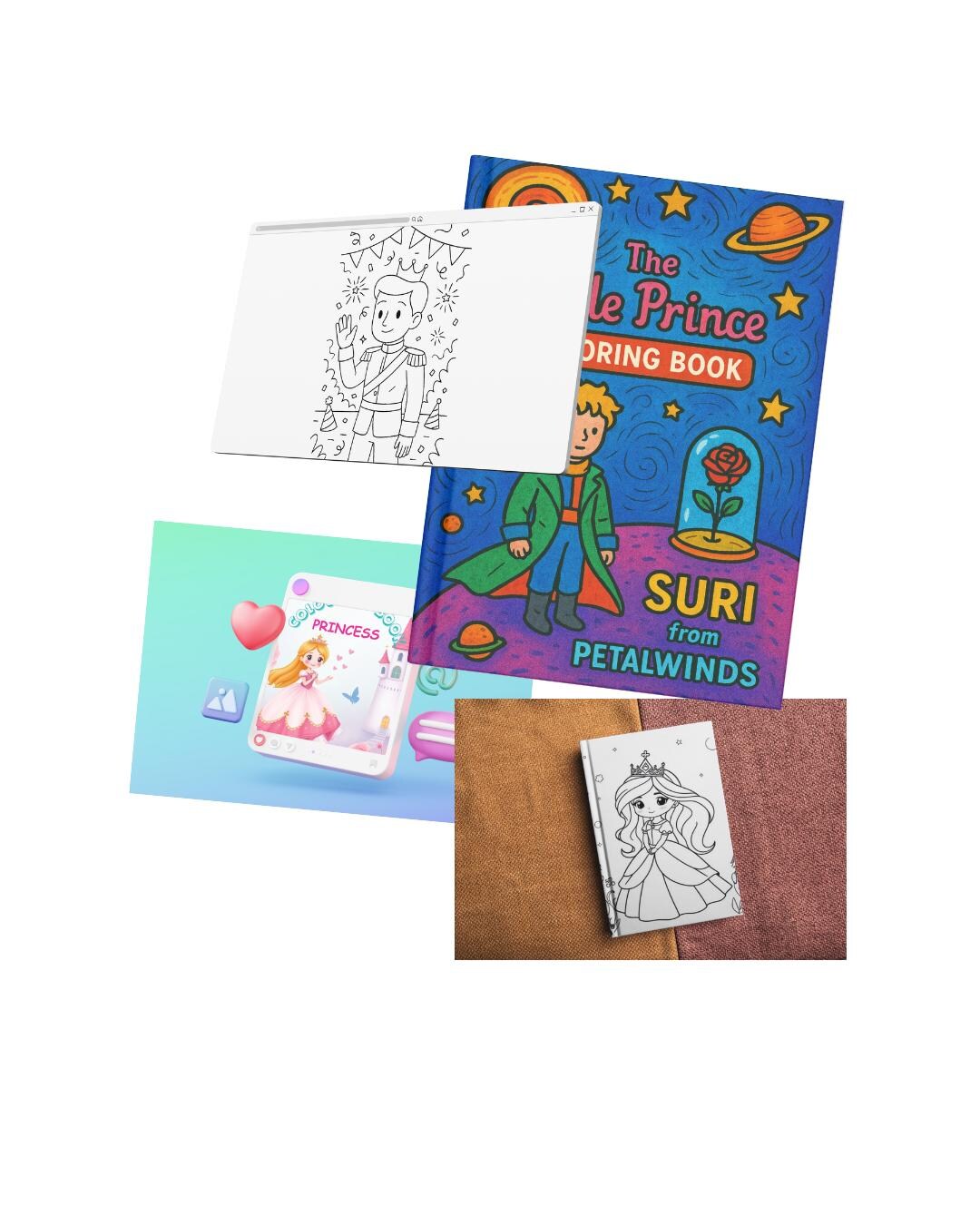 BUNDLE COLORING Book-prince and Princess Theme - Etsy