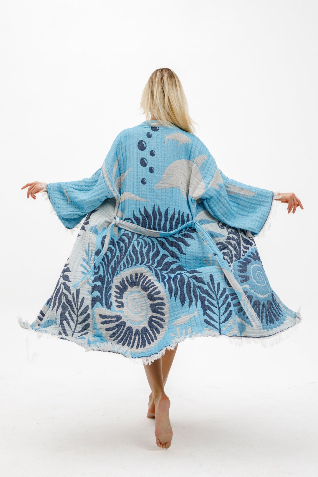 Kimono, Beach Kimono, Boho Kimono, Hand Made Kimono, %100 Cotton Kimono ...