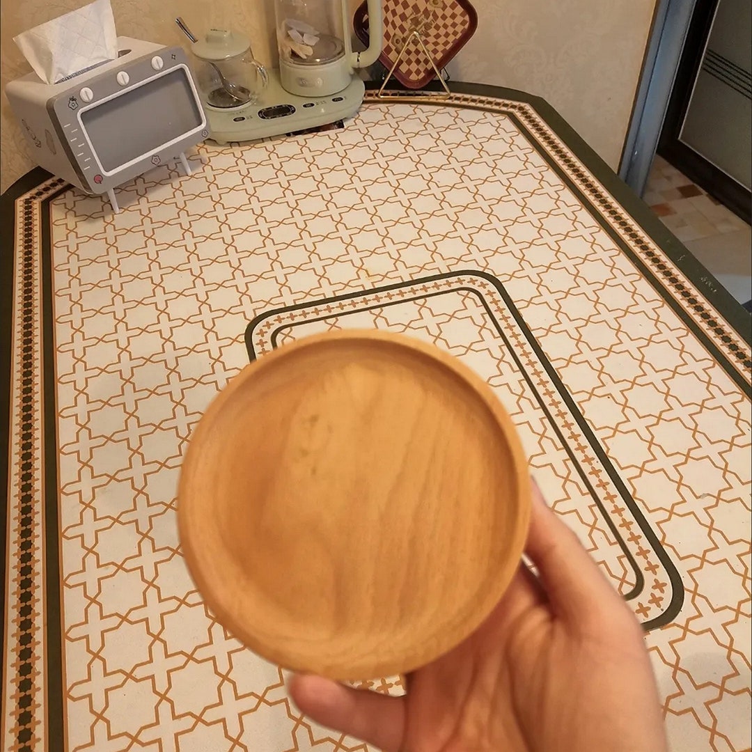 Solid Wood Tray: Rectangular and Round Dinner Plates, Pizza and Steak ...