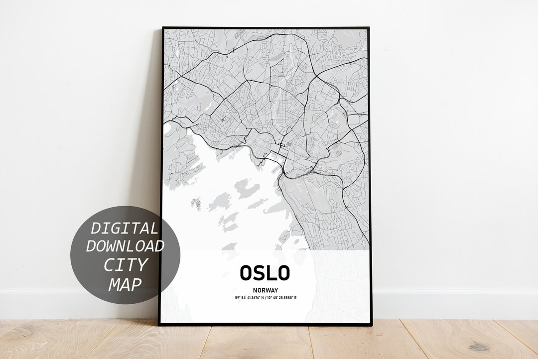 Oslo Map Print, Oslo City, Oslo Map Poster, Norway, City Map Print ...