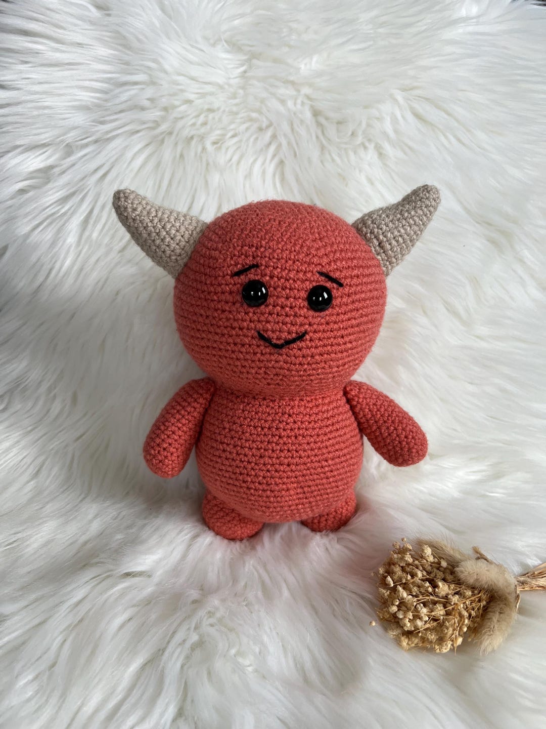 Monster Kawaii Cuddly Toy Plushie Cute Crocheted Monster Crochet ...