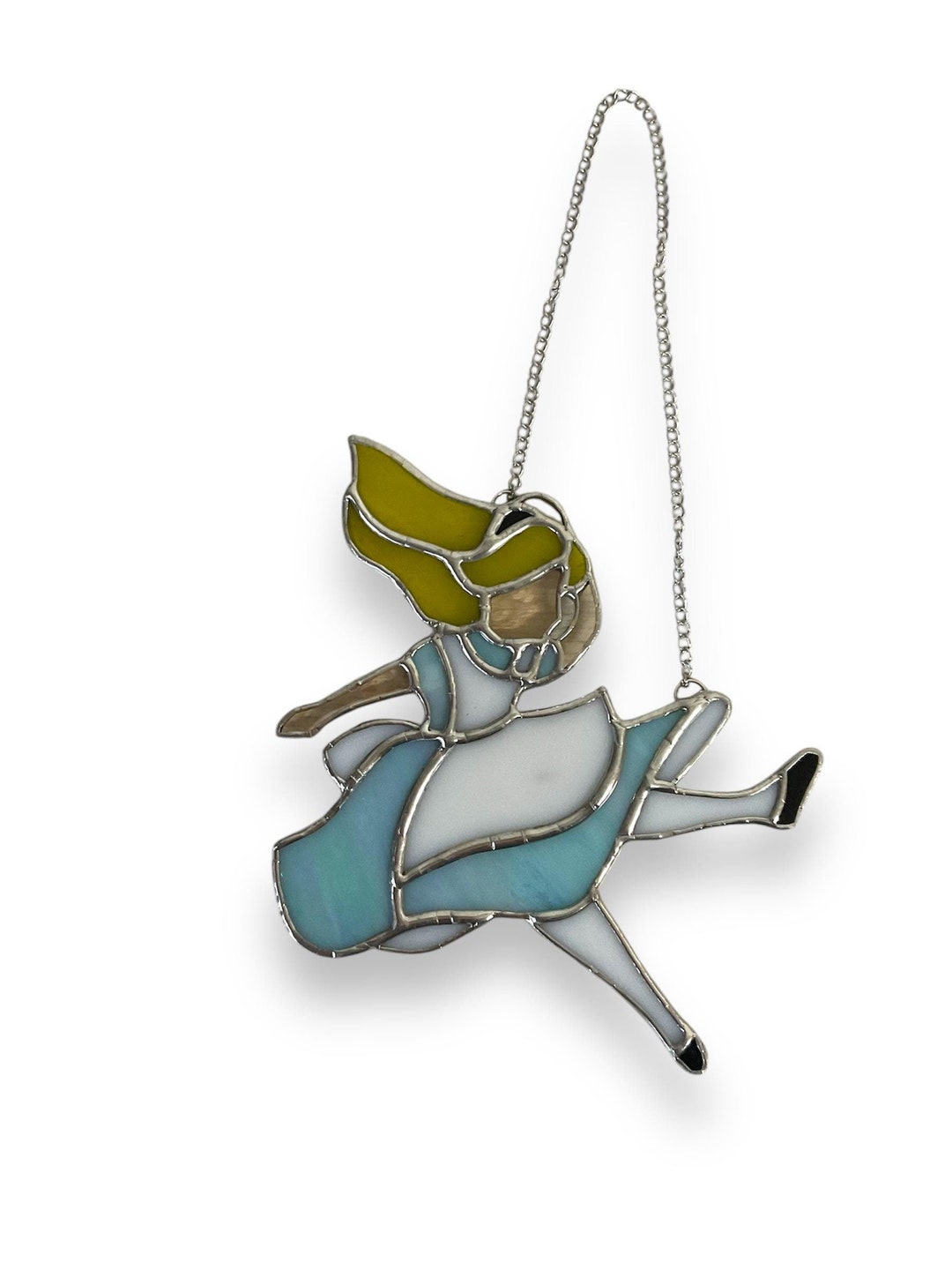 Alice in Wonderland Stained Glass Suncatcher, Handmade Window Hanging ...