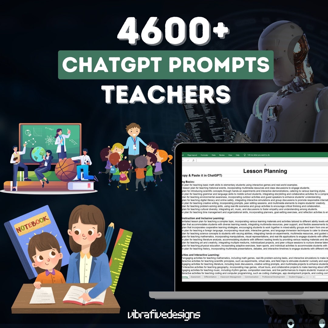 4600 Chatgpt Prompts for Teachers Communication Classroom Management ...