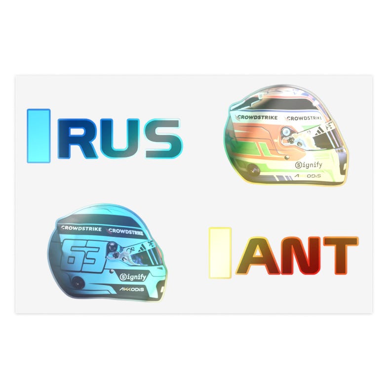 F1 Sticker Sheets, Mercedes Racing Kimi George Russel Antonelli Fans ...