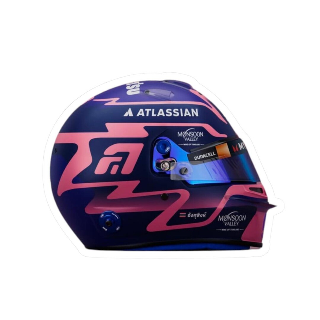 Alex Albon Williams F1 Racing Helmet Sticker, Fans Gift, Formula One ...