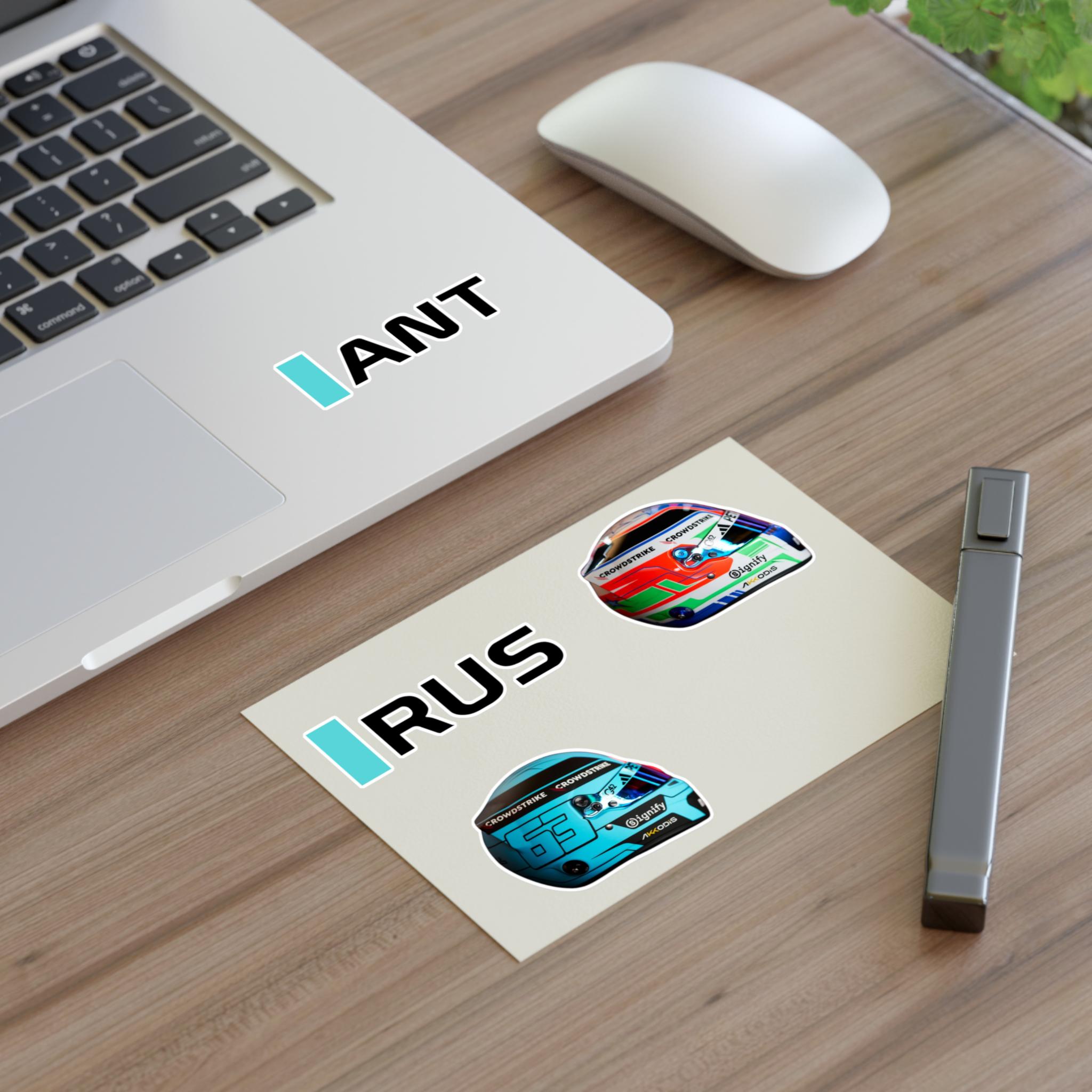 F1 Sticker Sheets, Mercedes Racing Kimi George Russel Antonelli Fans ...